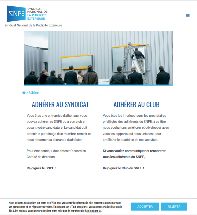 Mise en ligne du nouveau site internet snpe.org - Syndicat National de la Publicité Extérieure
